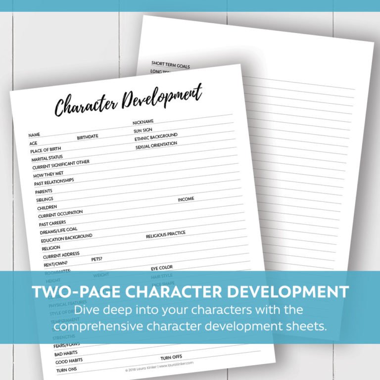 Character Development Sheet | Laura Kinker